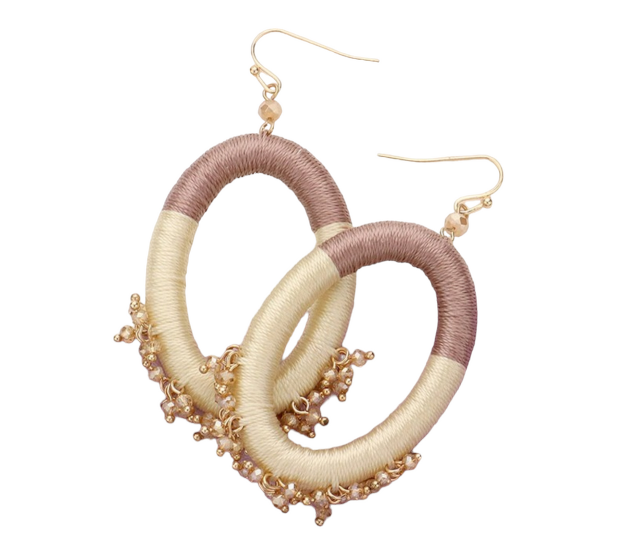 Oval Threads - dangle earrings - various colors - fish hook – Angelique ...